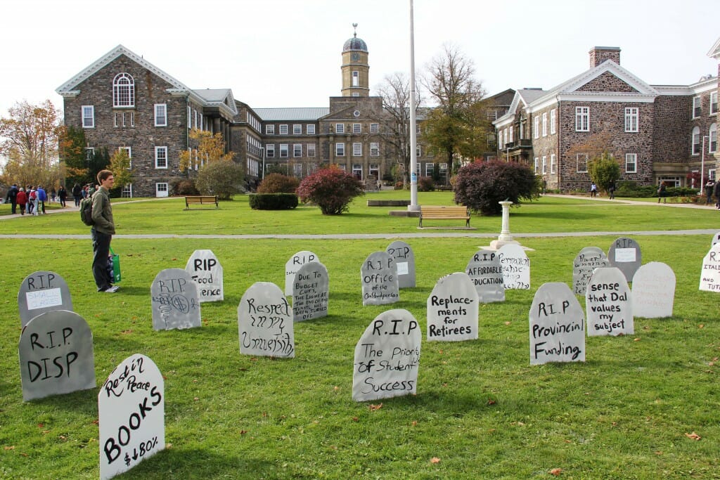 Gravestones on the quad | Dalhousie Gazette